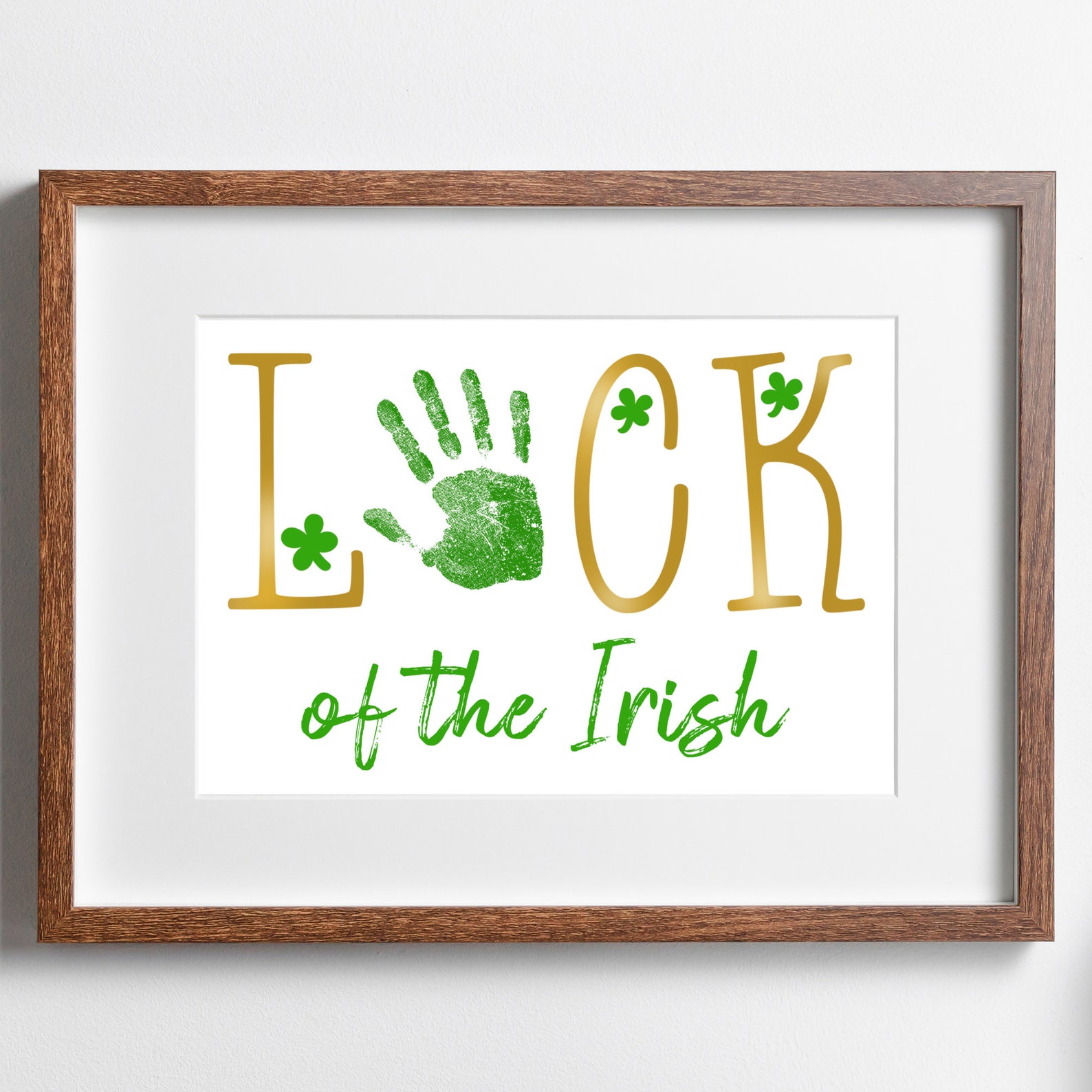 St Patrick's Day Handprint Art -printable Instant Download PDF ...