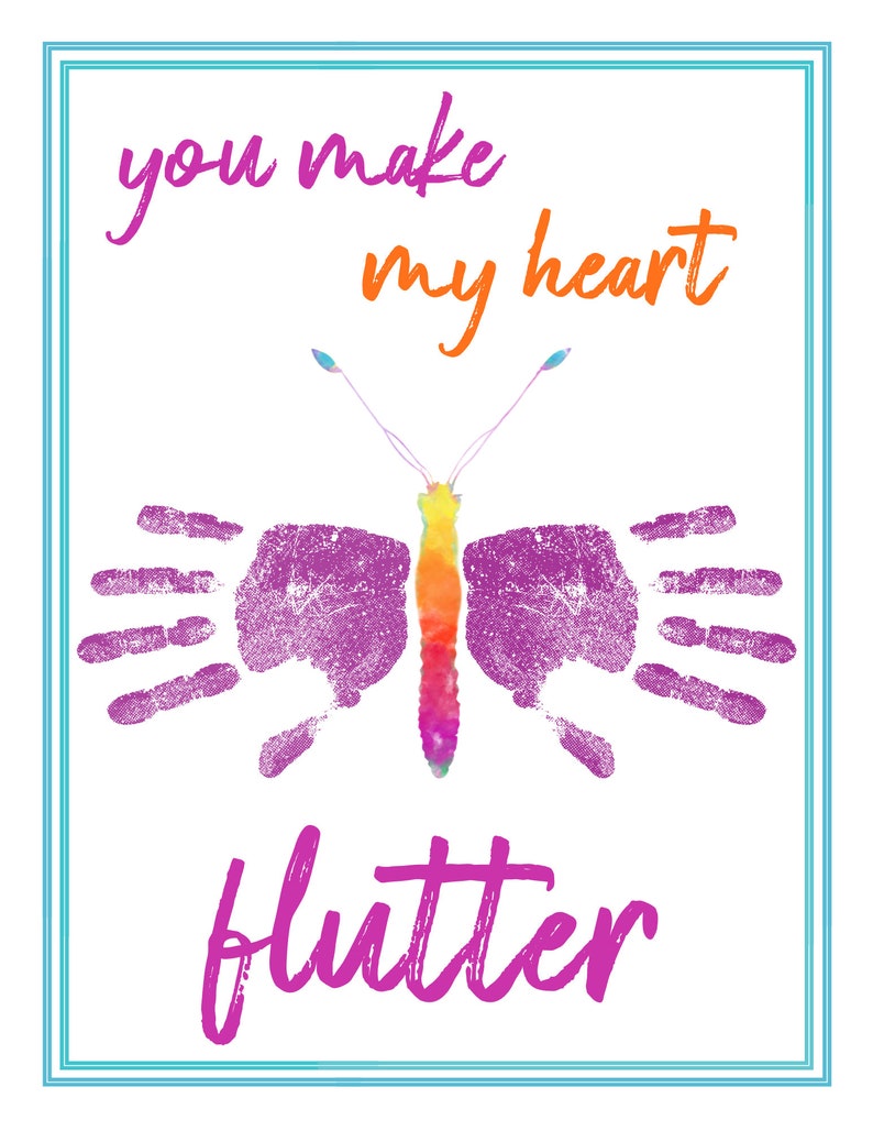 Butterfly Handprint Art: Spring Kids Craft (printable PDF) - Etsy