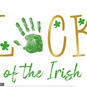 St Patrick's Day Handprint Art -printable Instant Download PDF ...