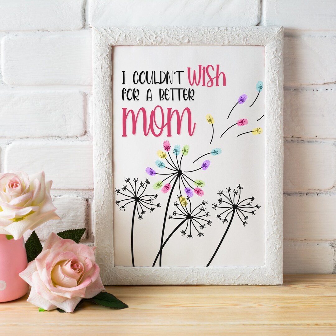 Mother's Day Dandelion Fingerprint Art - Kids Craft - Daycare ...