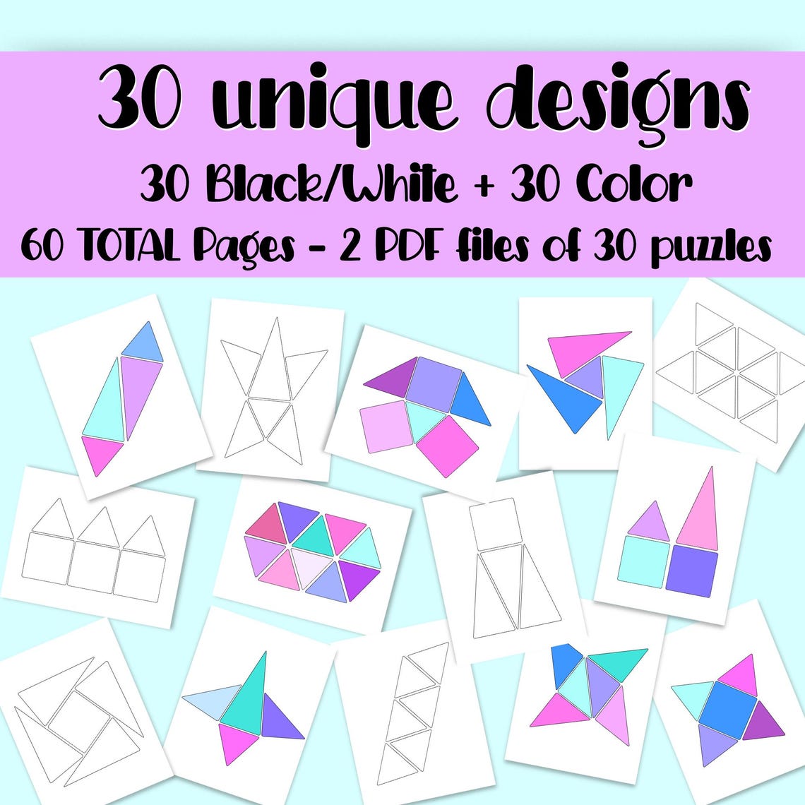 Magnetic Tile Templates: 2D STEM Puzzles, Printable Preschool Activity ...