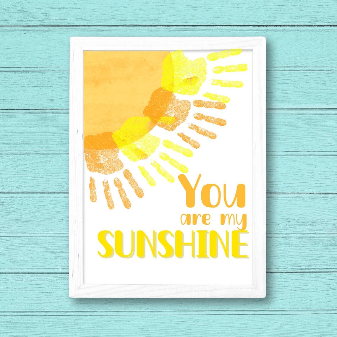 DIY Summer Sunshine Handprint Art Kids Craft Daycare Activity You Are ...