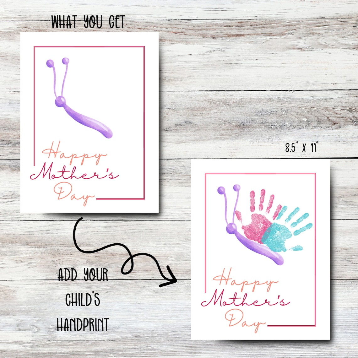 Mother's Day Butterfly Handprint Art - Kids Craft - Daycare, Preschool ...