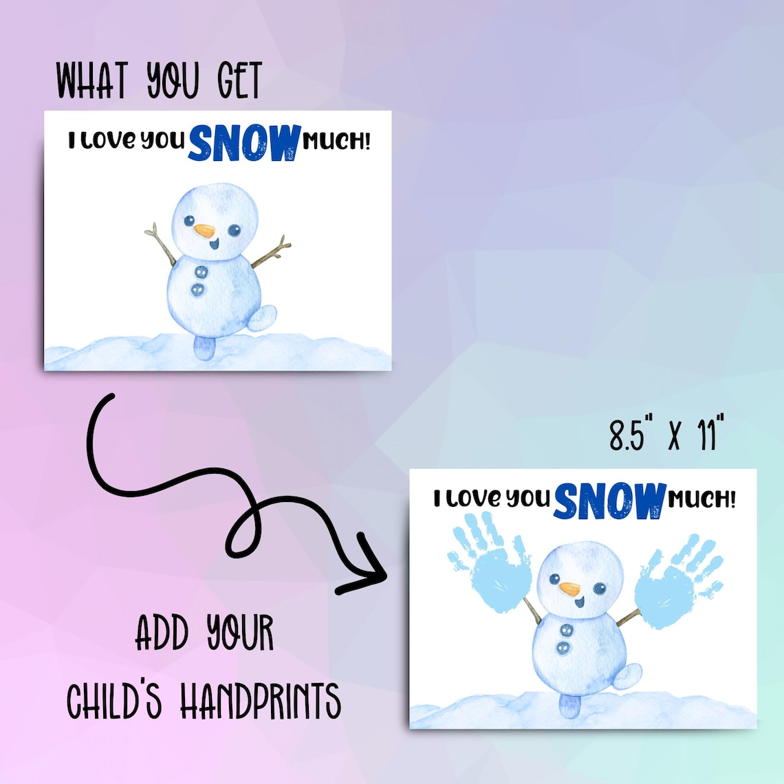 Winter Handprint Craft for Kids - I Love You Snow Much - Printable Kids ...