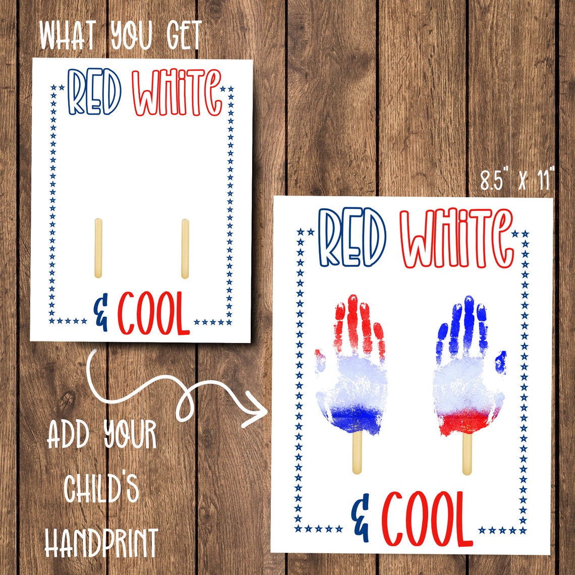 DIY 4th of July Summer Popsicle Handprint Art - Red, White & Cool ...
