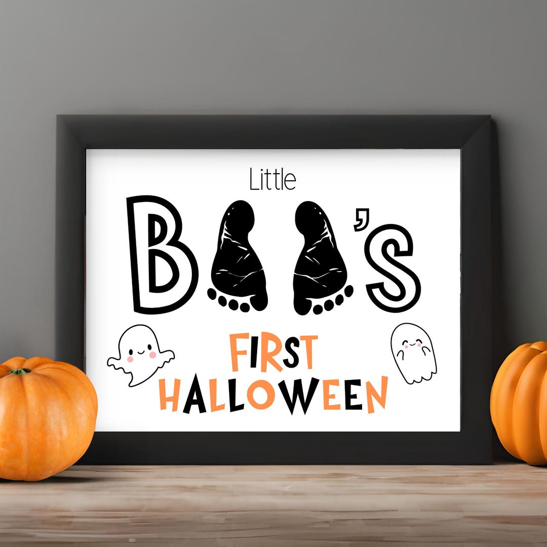 Baby's First Halloween Footprint Art - Keepsake Craft (PDF Download) - Etsy