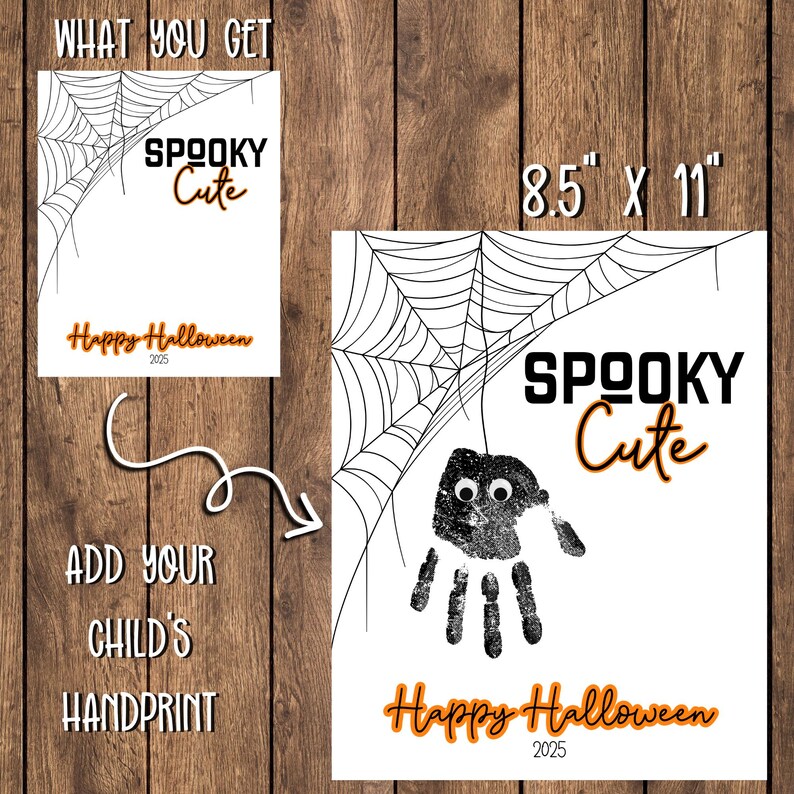 Halloween Spider Handprint Art - Spooky Kids Craft (printable Instant ...
