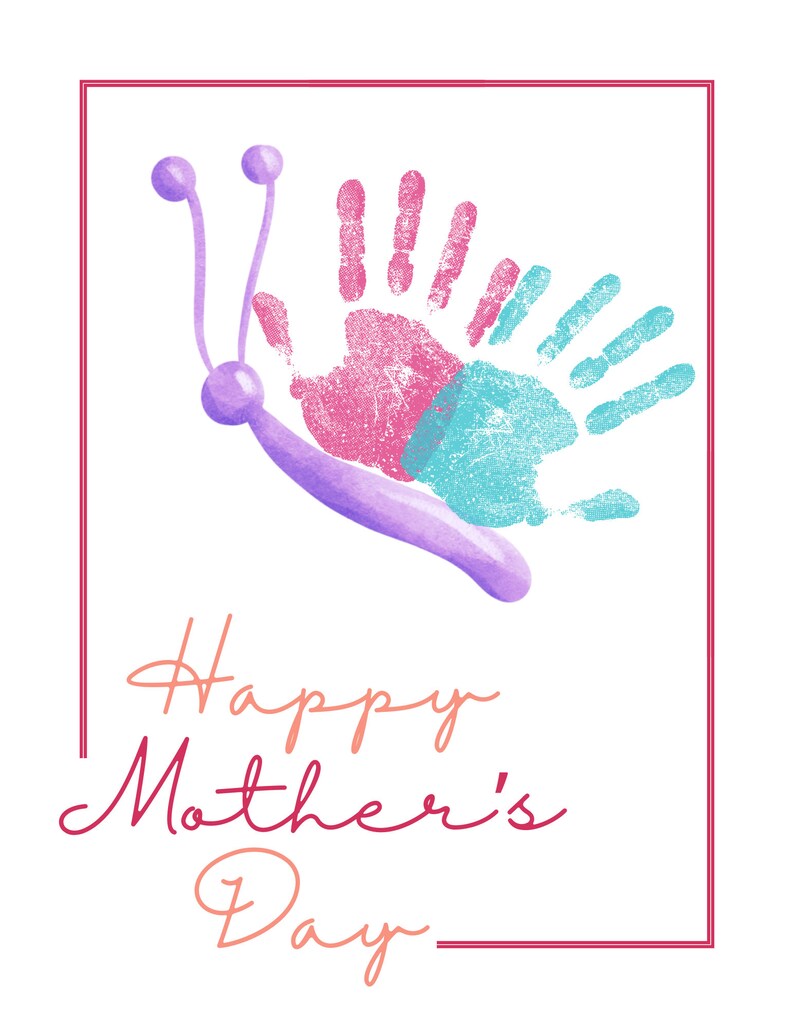 Mother's Day Butterfly Handprint Art - Kids Craft - Daycare, Preschool ...