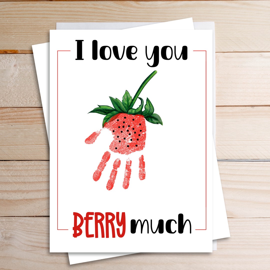 DIY Strawberry Handprint Art - Kids Craft Activity - Love You Berry ...