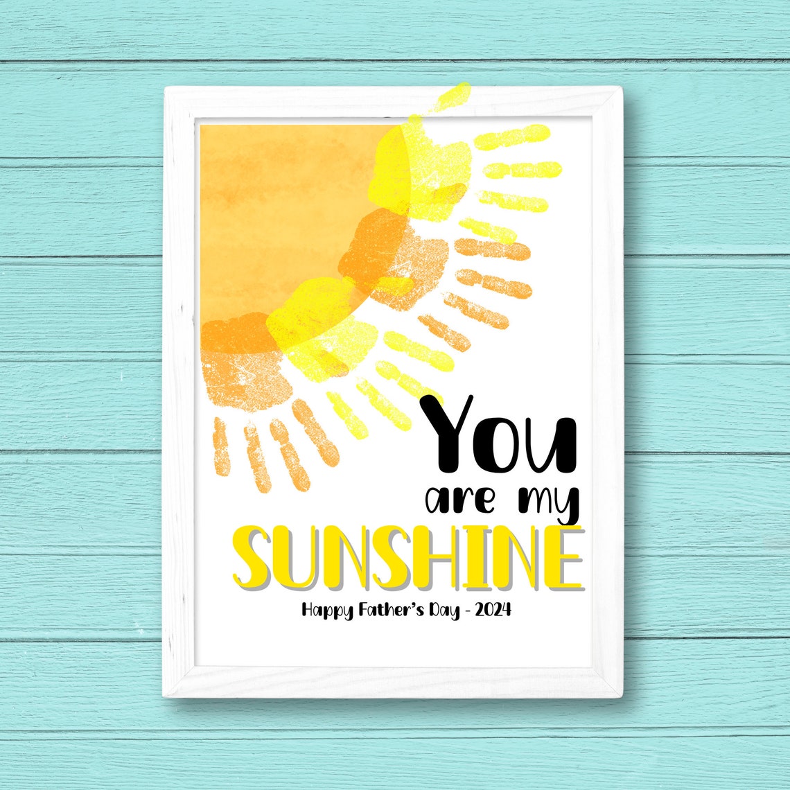 Father's Day Summer Sunshine Handprint Art Kids Craft DIY Activity You ...