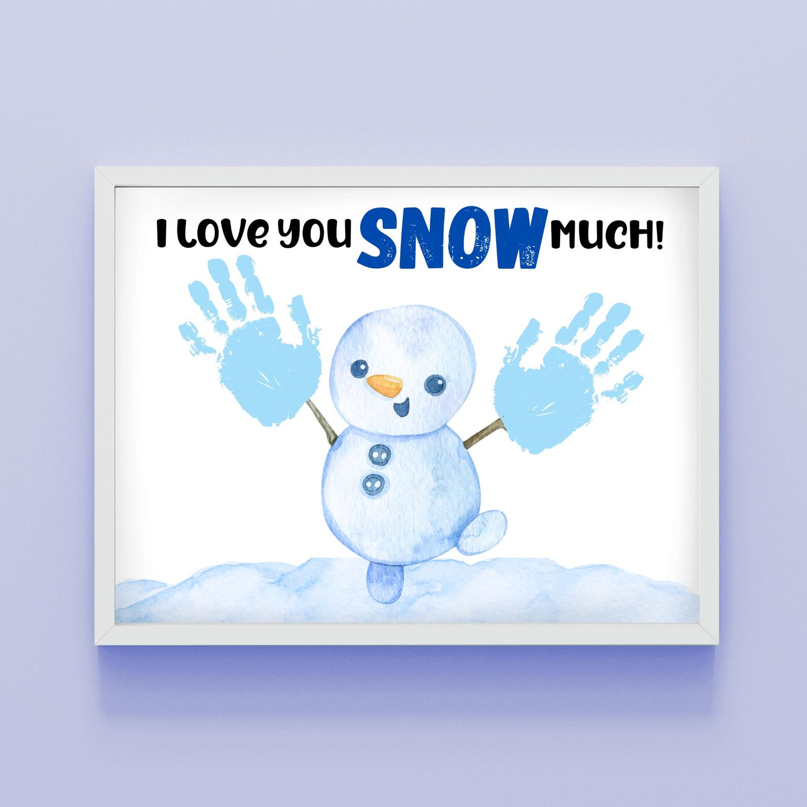 Winter Handprint Craft for Kids - I Love You Snow Much - Printable Kids ...