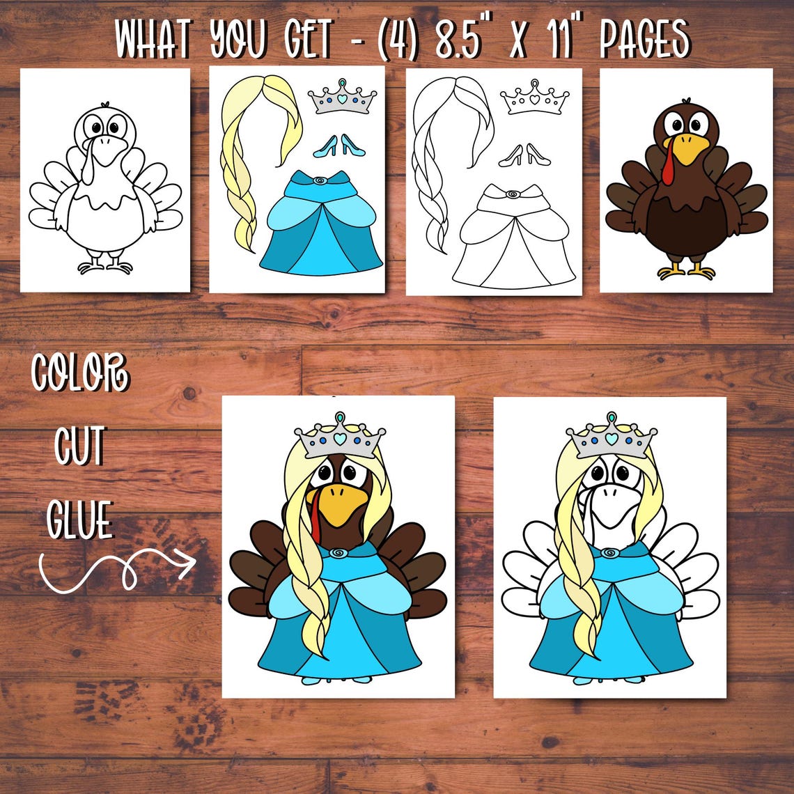 Turkey Disguise Printable - Elsa Costume - Thanksgiving School Craft ...