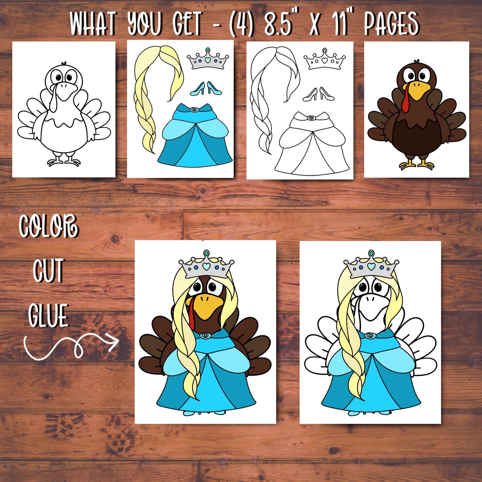 Turkey Disguise Printable - Elsa Costume - Thanksgiving School Craft ...