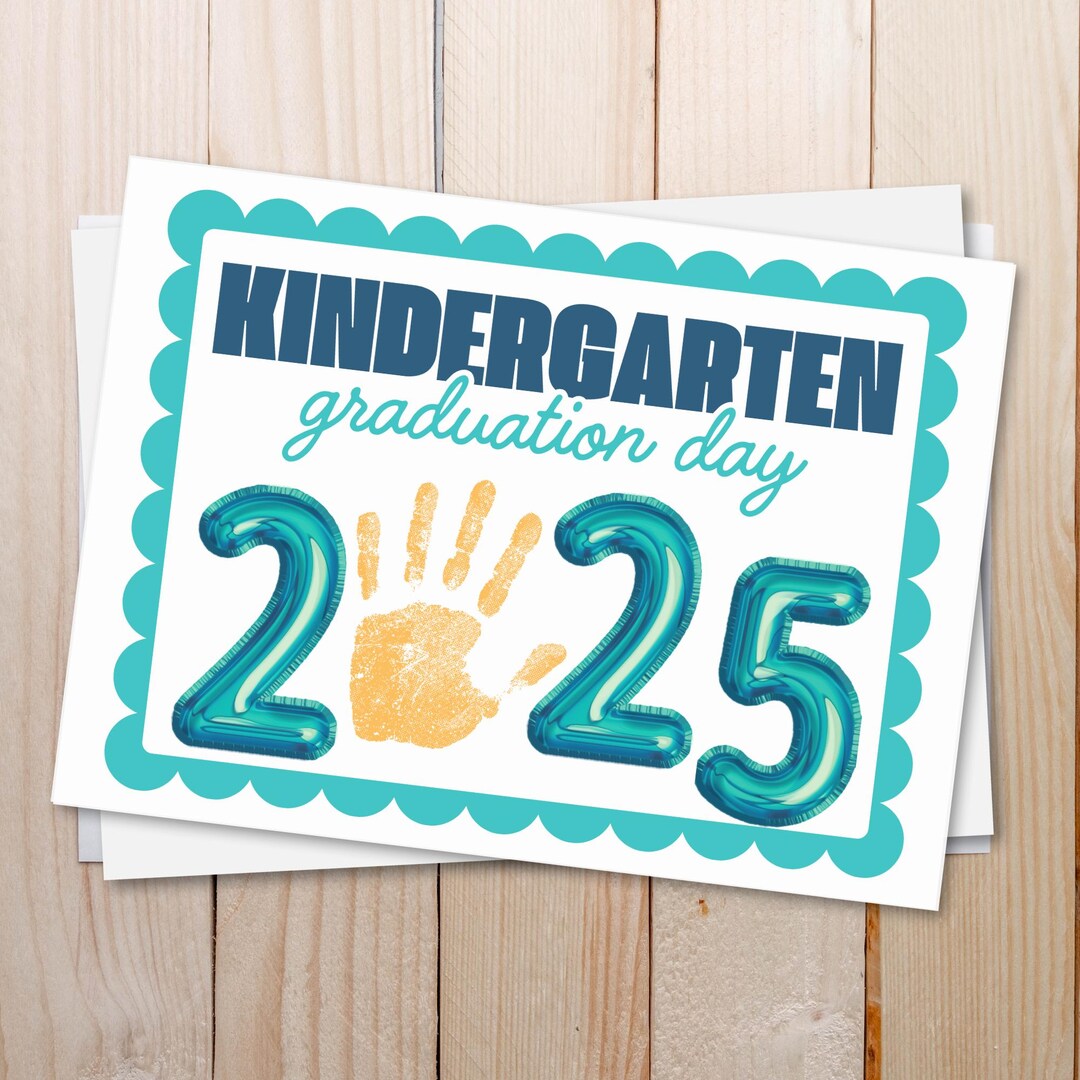 Kindergarten Graduation Keepsake, End of School Handprint, Kindergarten ...