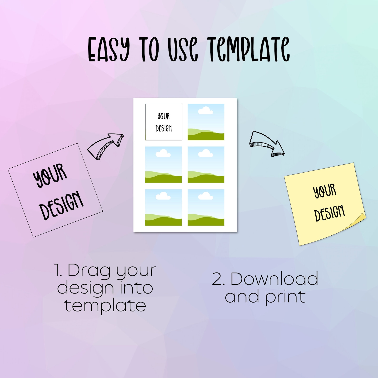Sticky Note Printable Template - Sticky Note SVG Cut File - Sticky Note ...