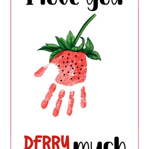 DIY Strawberry Handprint Art - Kids Craft Activity - Love You Berry ...