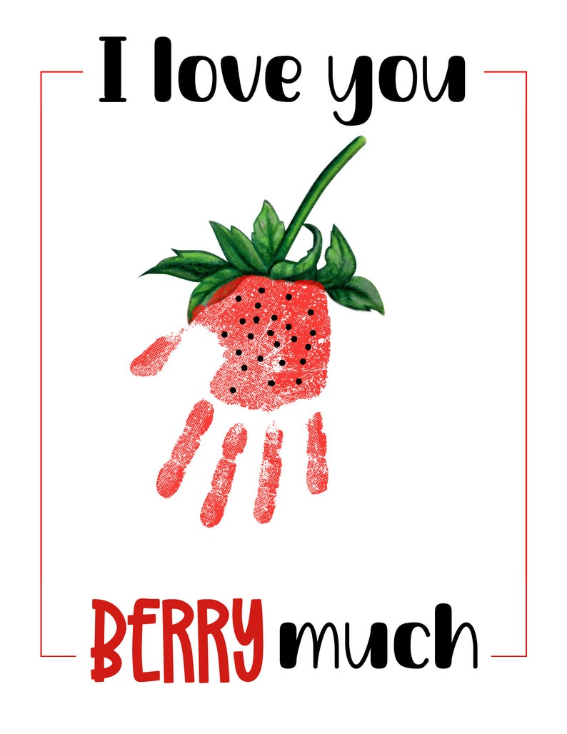 DIY Strawberry Handprint Art - Kids Craft Activity - Love You Berry ...