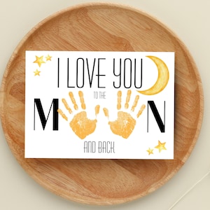 DIY Kid's Art Project - to the Moon and Back Handprint Art - Kids Craft ...
