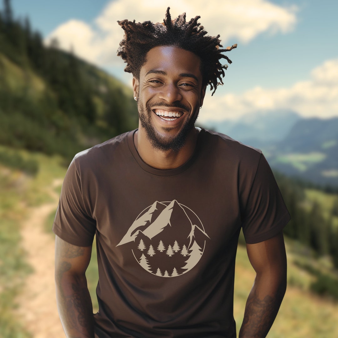 Mountain Tshirt Mens Hiking Shirt Camping Trekking - Etsy