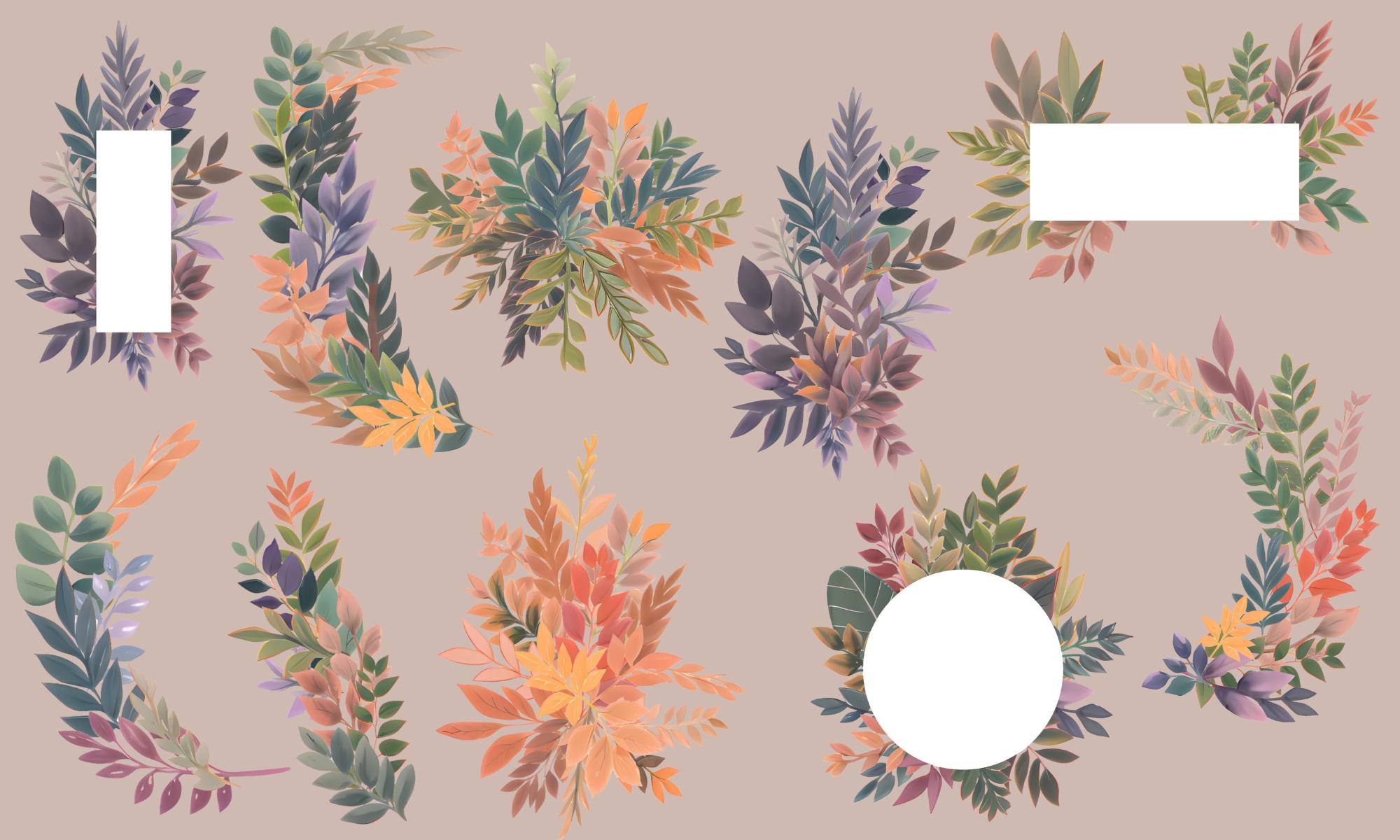 Watercolor Botanical Clipart, Clipart, Watercolor, Botanical, PDF ...