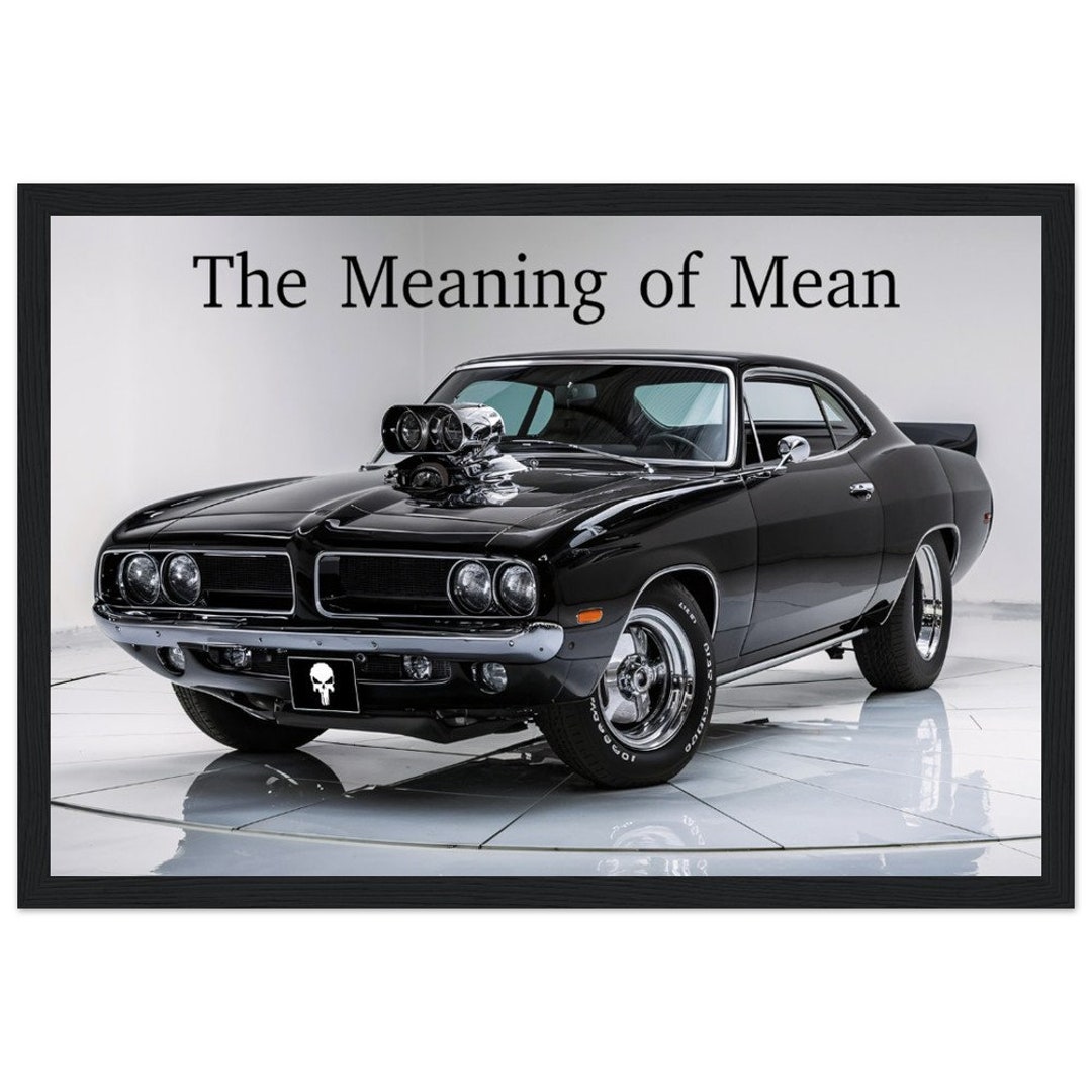 Mean Classic Muscle Car Framed Wall Art - Etsy