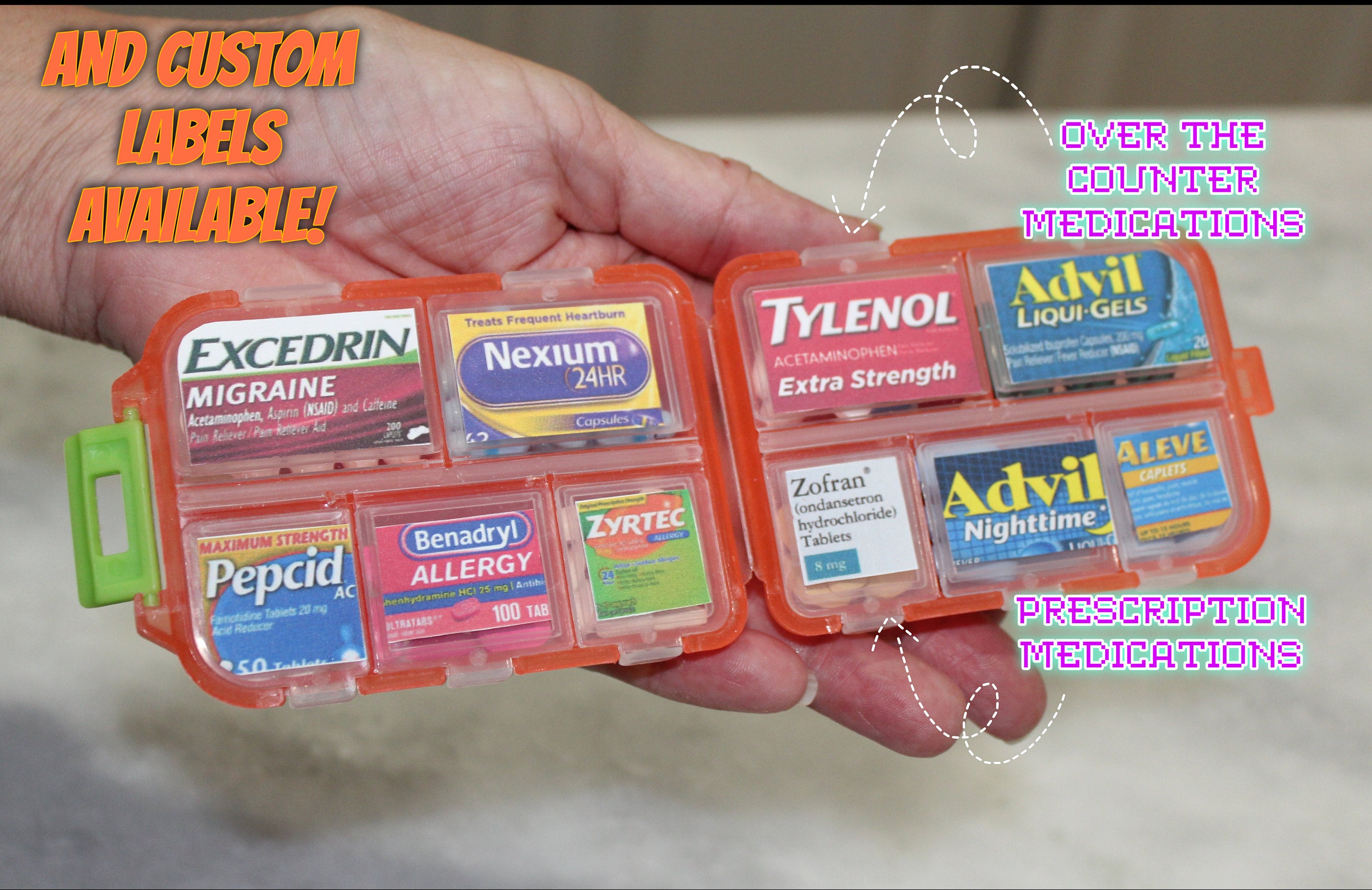 The Pocket Pharmacy, OTC and Prescription Labels, Pill Organizer, Mini ...