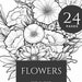 135 Flower Coloring Book Pages, Floral Coloring Sheets, Coloring Book ...