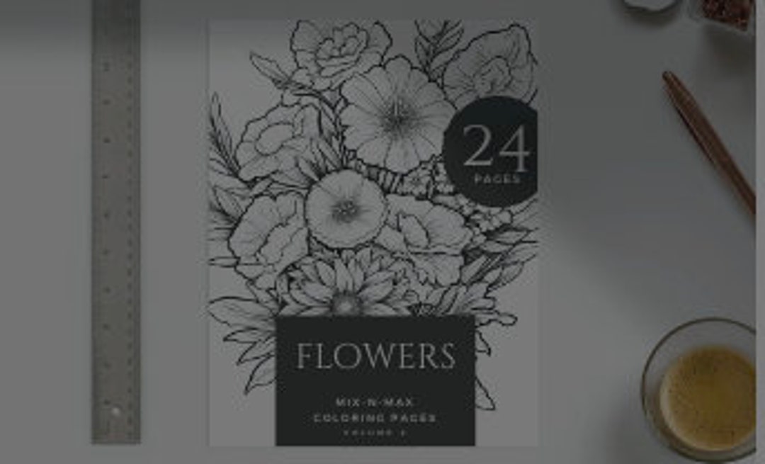 Flower Coloring Books, Floral Coloring Sheets, Coloring Book, Instant ...