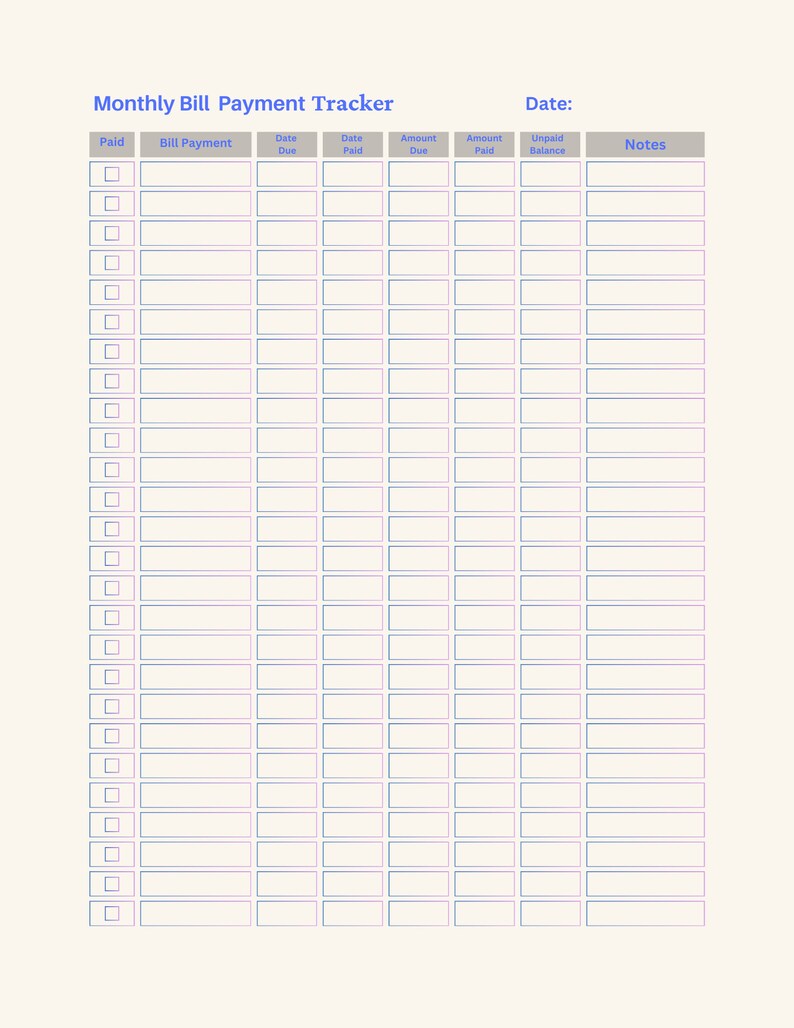 Monthly Bill Tracker Bundle, Printable Bill Tracker, Monthly Bill Log ...