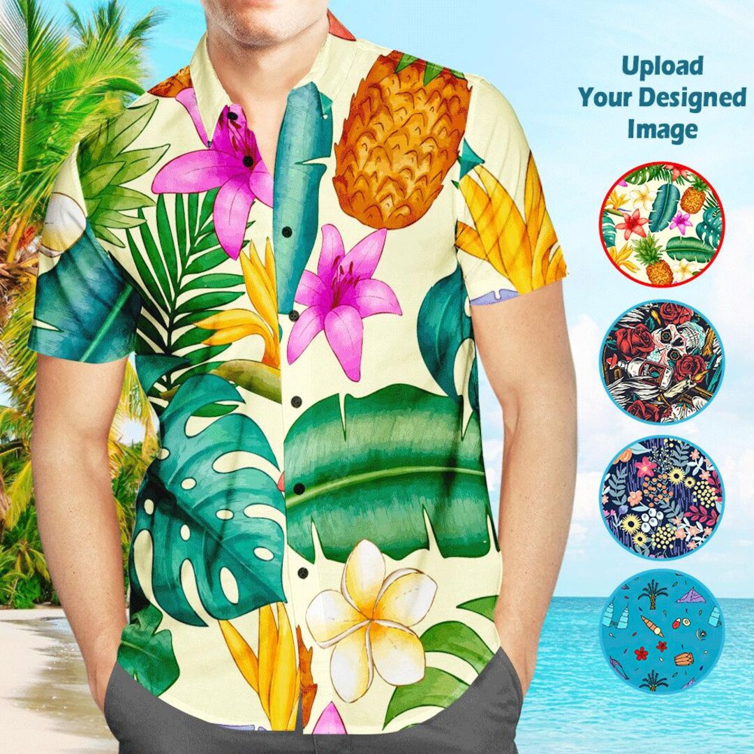 Custom Photo Aloha Shirt: Design Your Own Hawaiian Shirt - Etsy