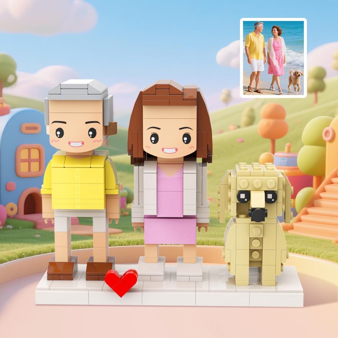 Custom Brick Figurine: Personalized People & Pet Block Figures - Etsy