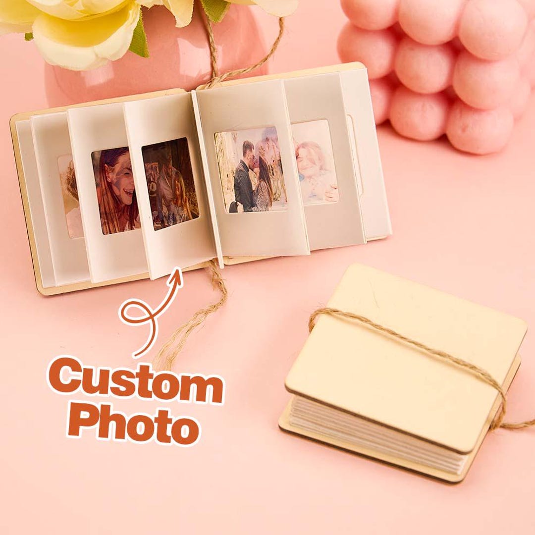 Custom Mini Photo Album With Film Inserts, Personalized Pocket Memory ...