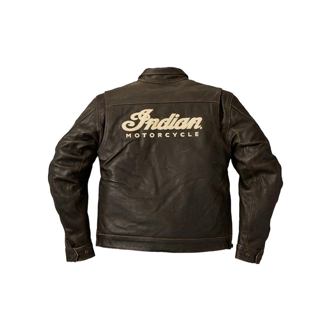 Mens Western Indian Motorcycle Riding Jacket Handmade Genuine Cowhide ...