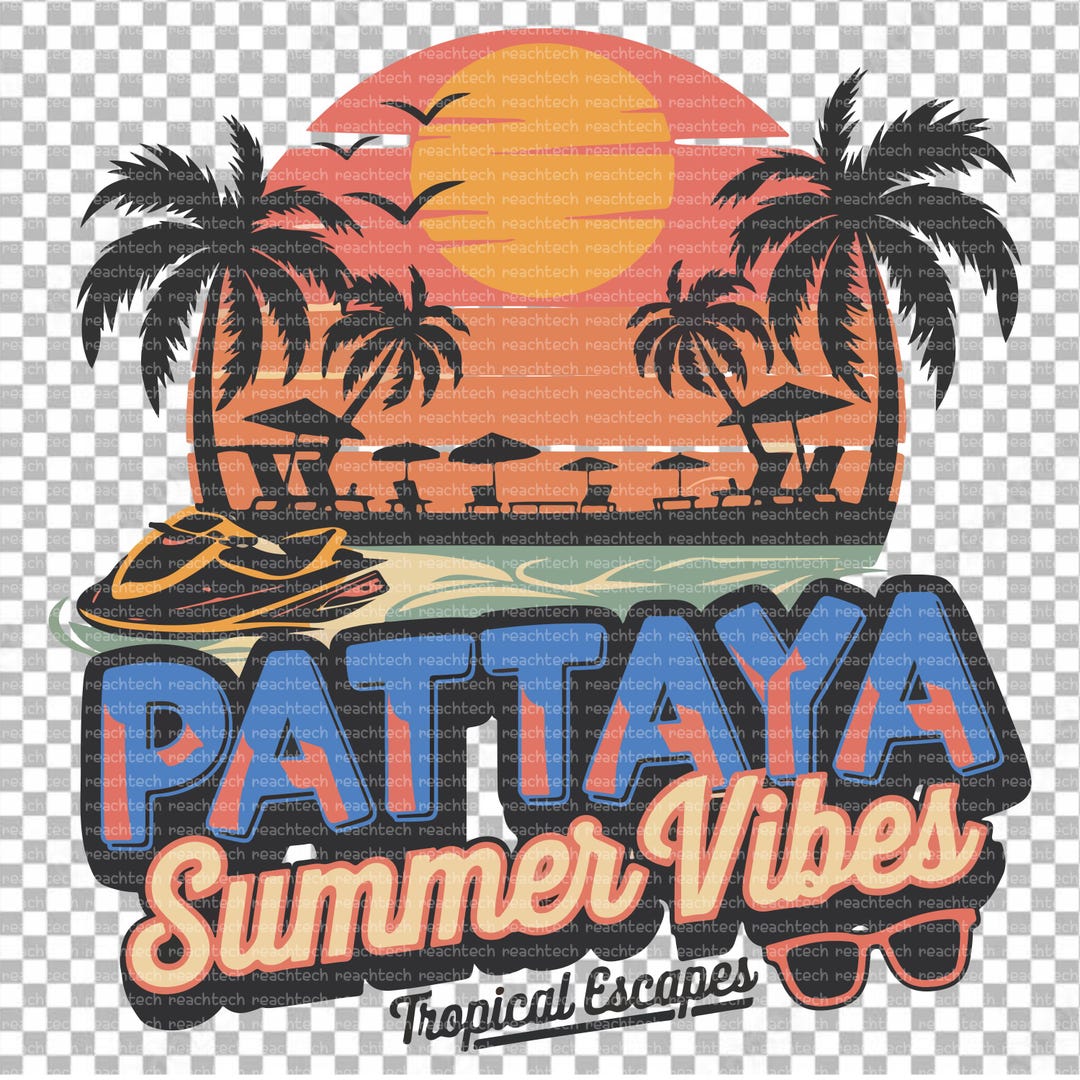 Pattaya Beach Vibes High-quality SVG PNG EPS Files for Beach Lovers ...