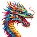 10 Dragon Profile Clipart, Chinese Dragon, Printable Watercolor Clipart ...