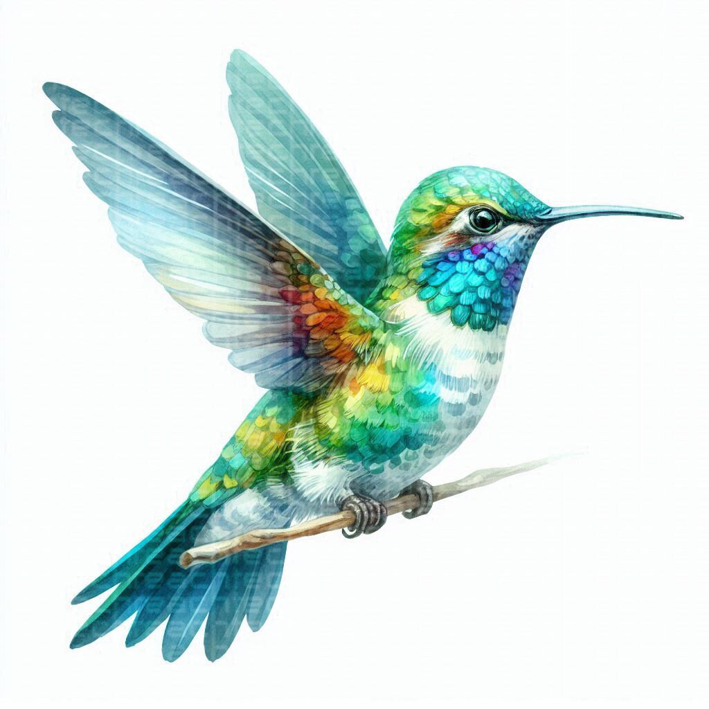 Hummingbird Set of 12 PNG Digital Images in High Quality, Ready to ...