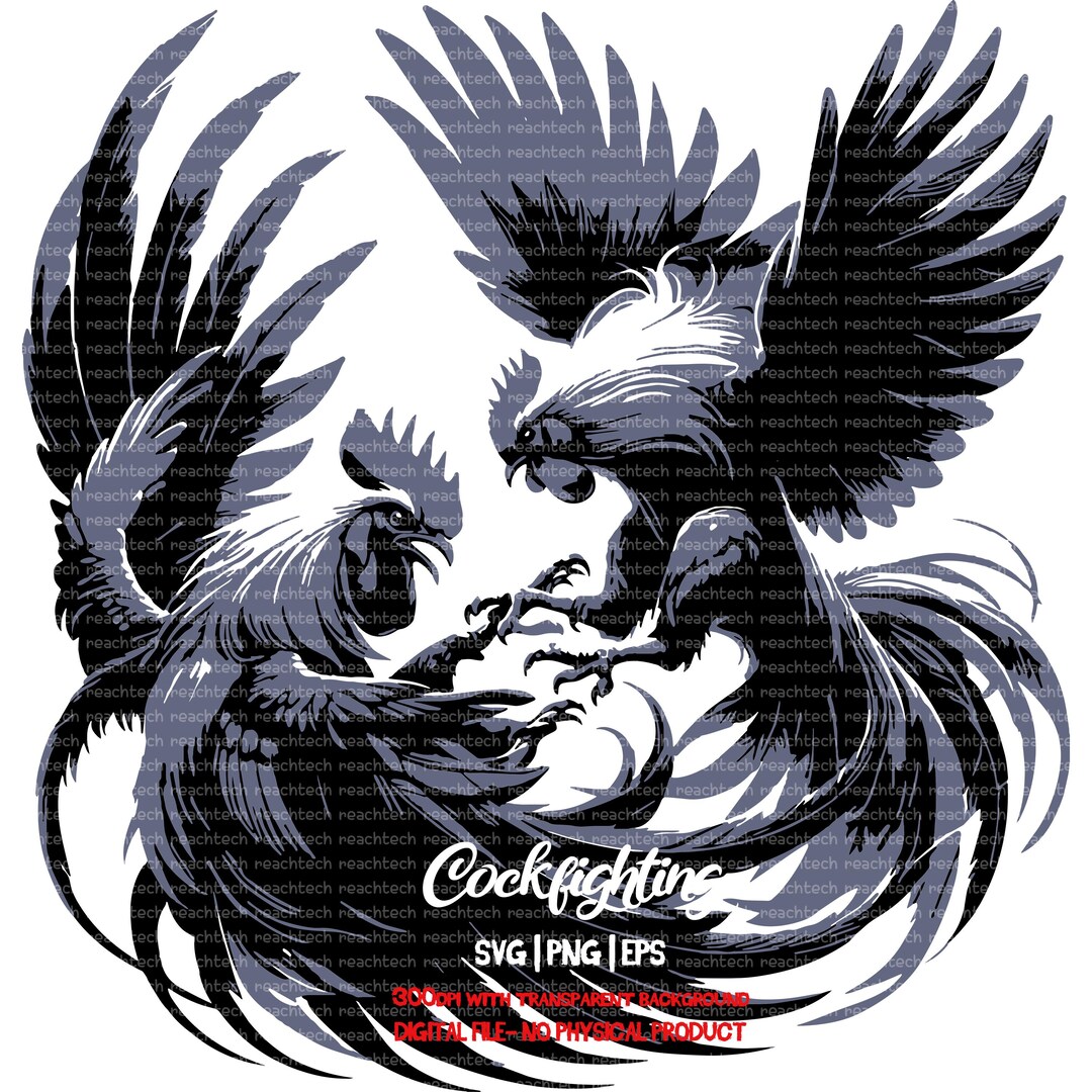 Cockfighting Svg Angry Rooster Svg for Cricut, Strong Chicken Png ...