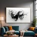 Modern Neutral Samsung Frame TV Art Minimalist Line Drawing Black and ...