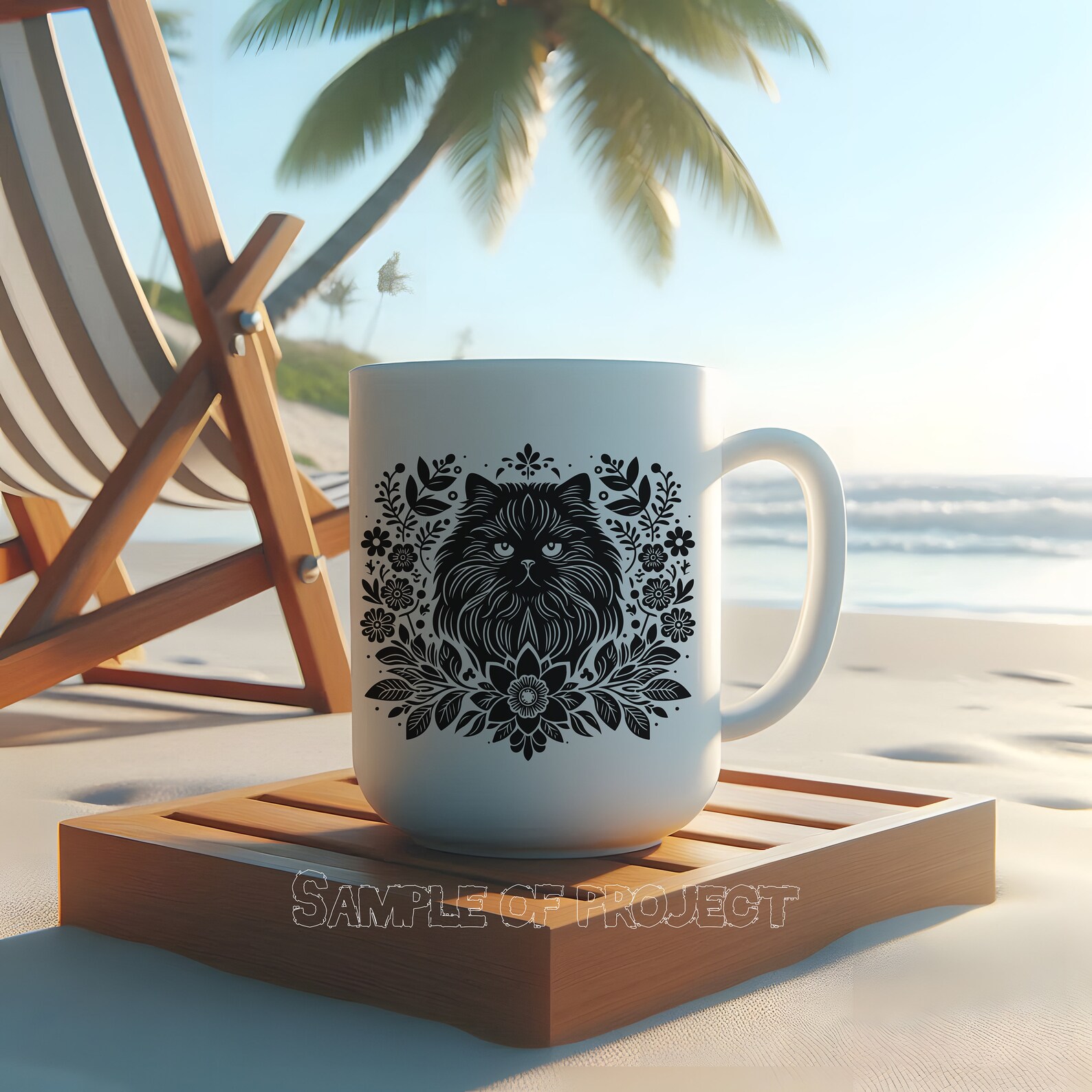 Floral Cat Silhouette Cat SVG Cat Head SVG Cat Face SVG Cat Cut Files ...