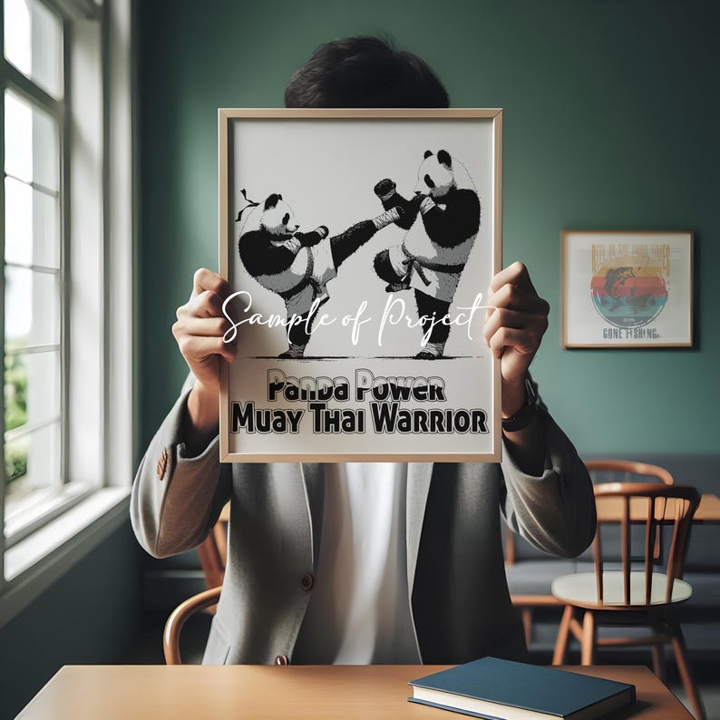 Panda Muay Thai SVG PNG EPS Files for Cricut & Silhouette - Etsy