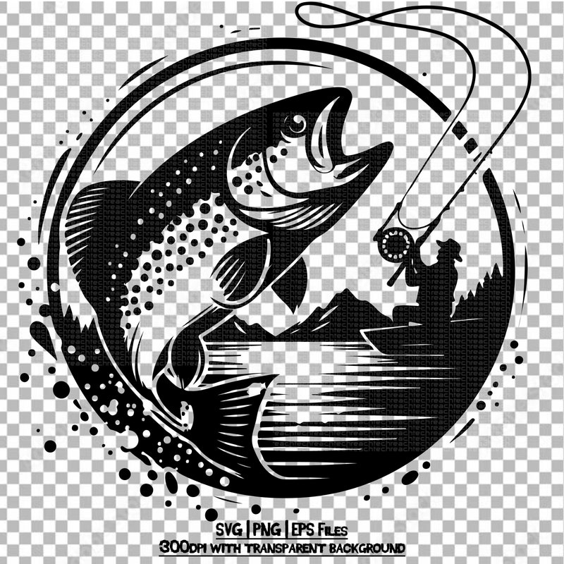 Fly Fishing Svg - Etsy