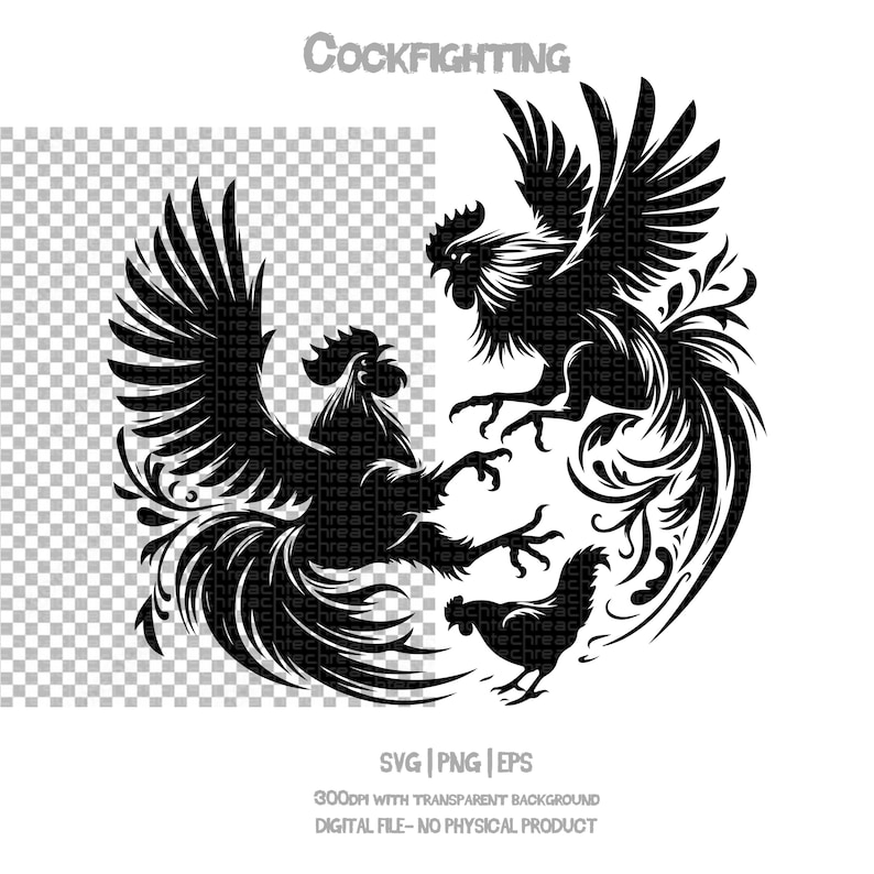 Set 6 of Cockfighting Svg, Angry Rooster Svg, Strong Chicken Png ...
