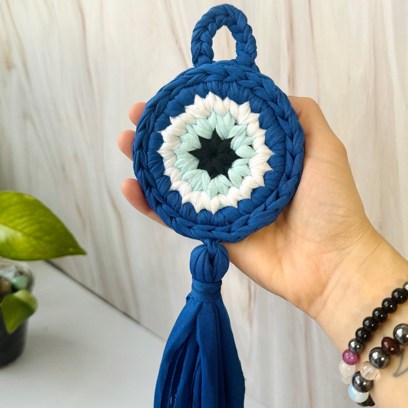 Evil Eye Wall Hanging Crochet Pattern / Evil Eye Crochet Pattern / Evil ...