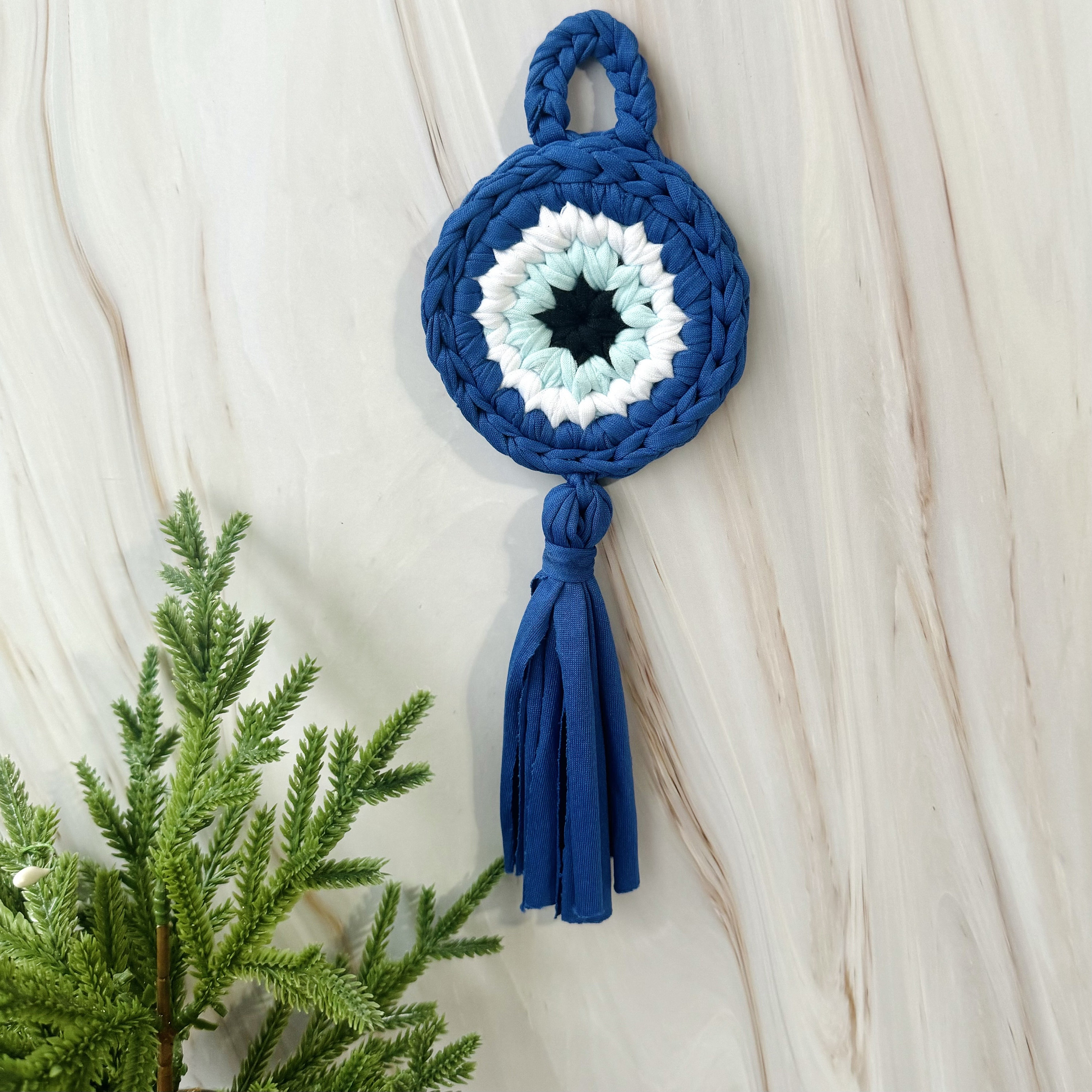 Evil Eye Wall Hanging Crochet Pattern / Evil Eye Crochet Pattern / Evil ...