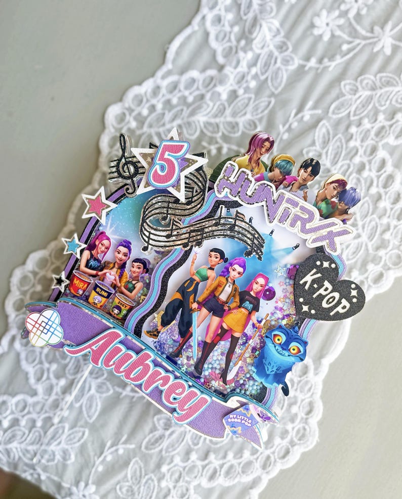 K-POP Demon Hunters Cake Topper, Personalized Shaker - Etsy Australia