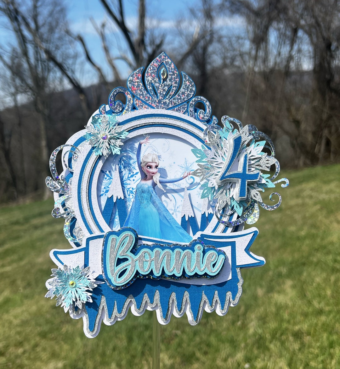 Inspired Frozen Snow Cake Topper - Etsy