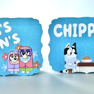 Bluey Food Labels, Birthday Party Table Decor, Custom Phrases (set of 6 ...