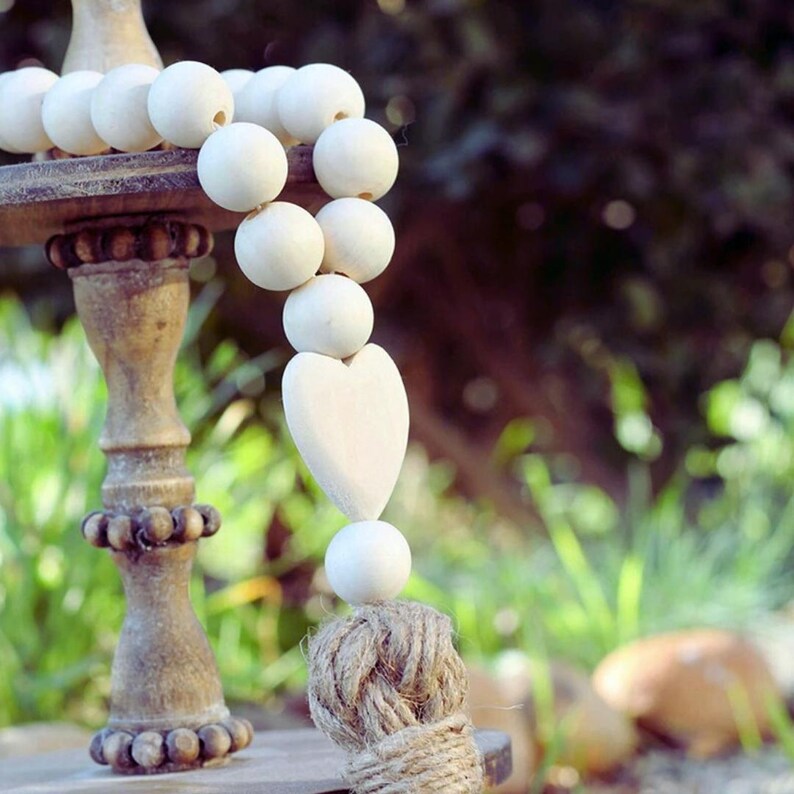 Boho Home Decorations Wood Bead Garland - Etsy