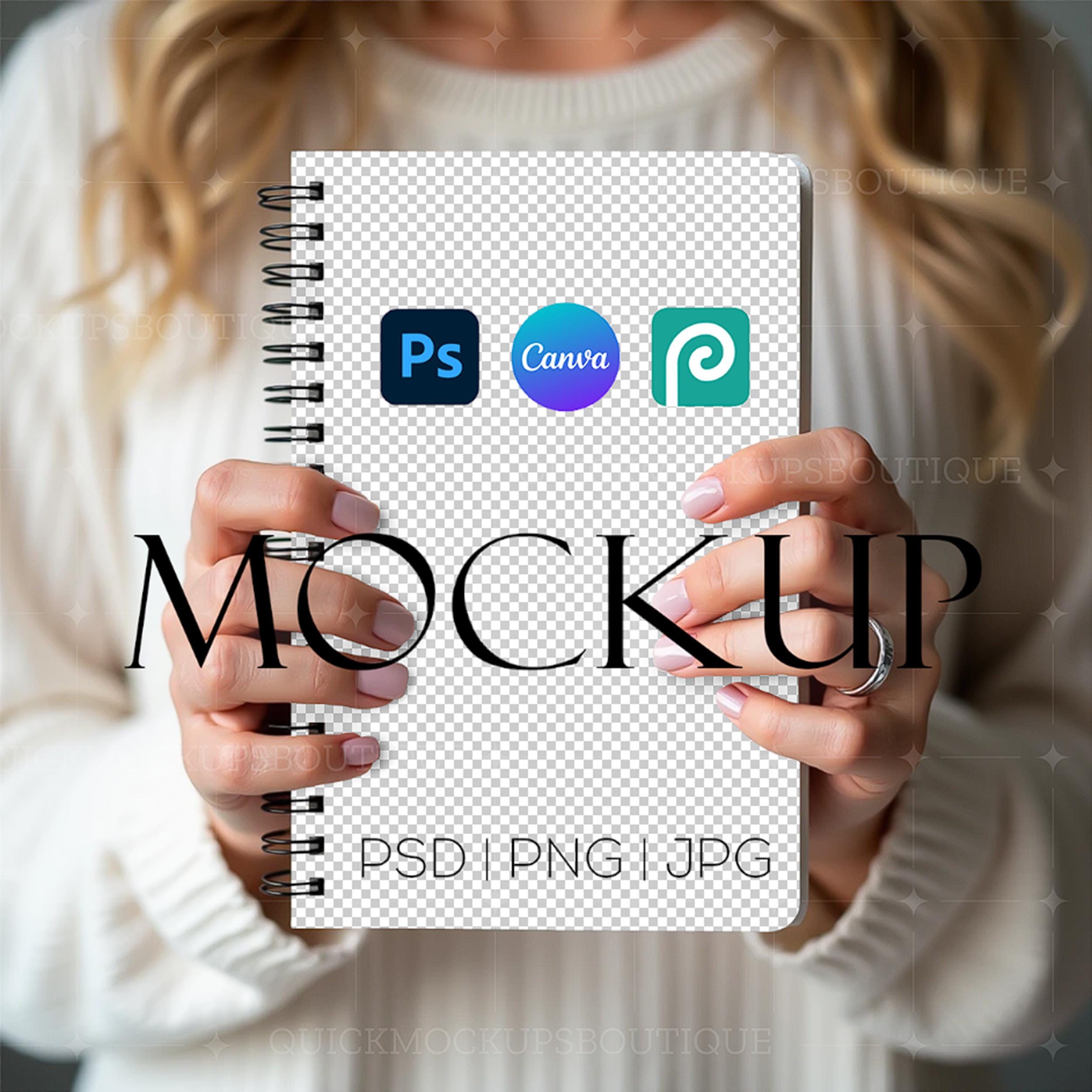 Floral Spiral Notebook Mockup | PSD PNG JPG (digital Download) - Etsy