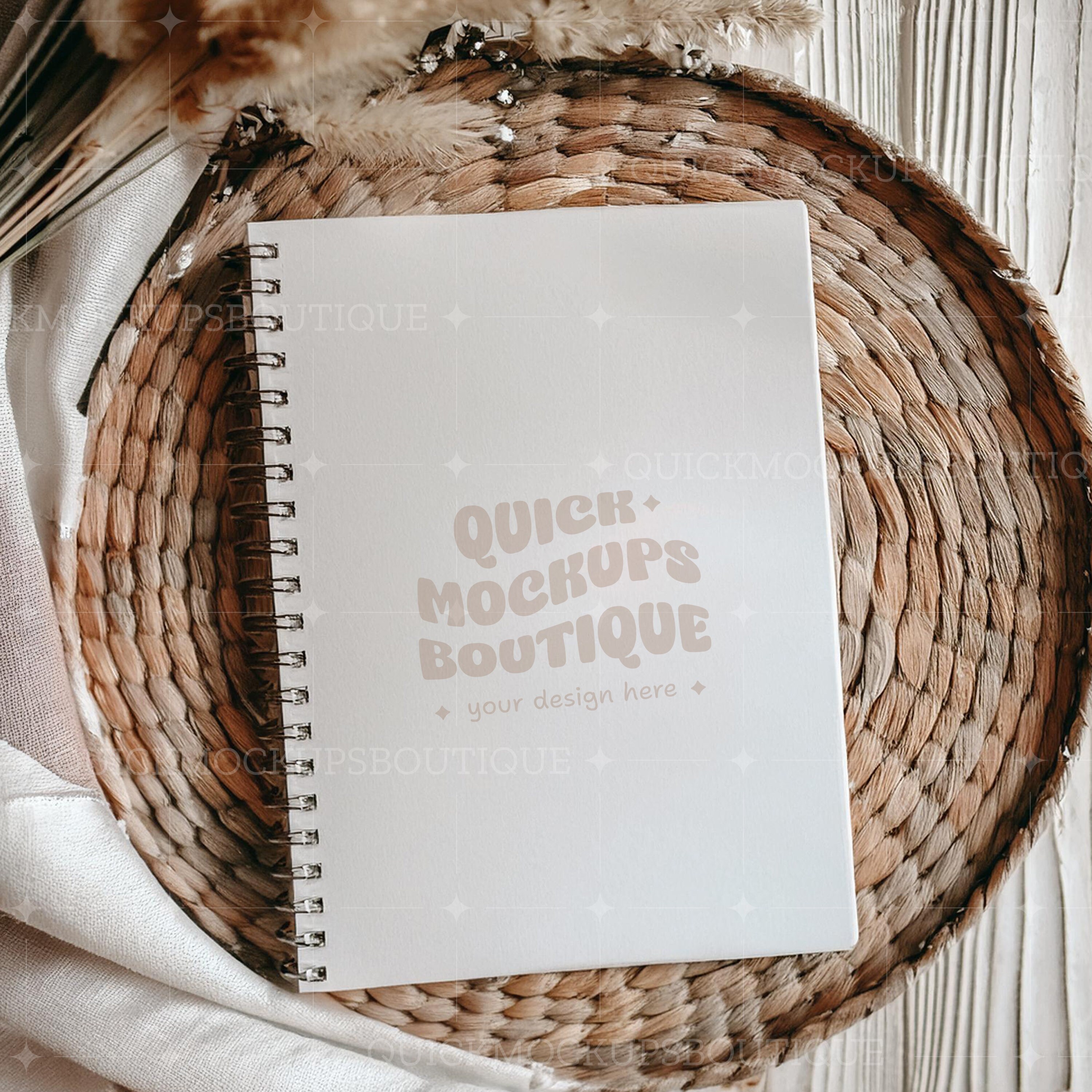 Spiral Notebook Mockup Blank Spiral Notebook Journal Mockup Hardcover ...